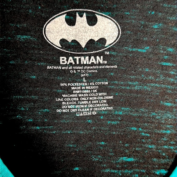 DC Comics | Shirts | Batman Symbol Black And Turquoise Mens Sleeveless ...
